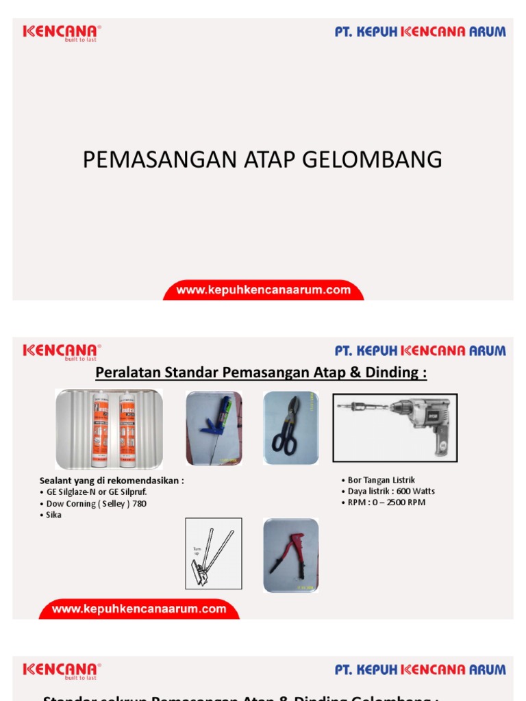 Panduan Pemasangan Atap Gelombang | PDF
