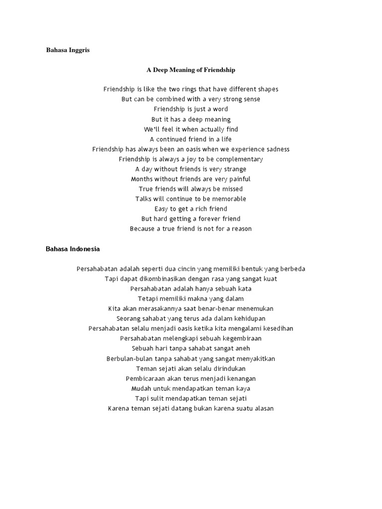 PUISI Bahasa Inggris | PDF