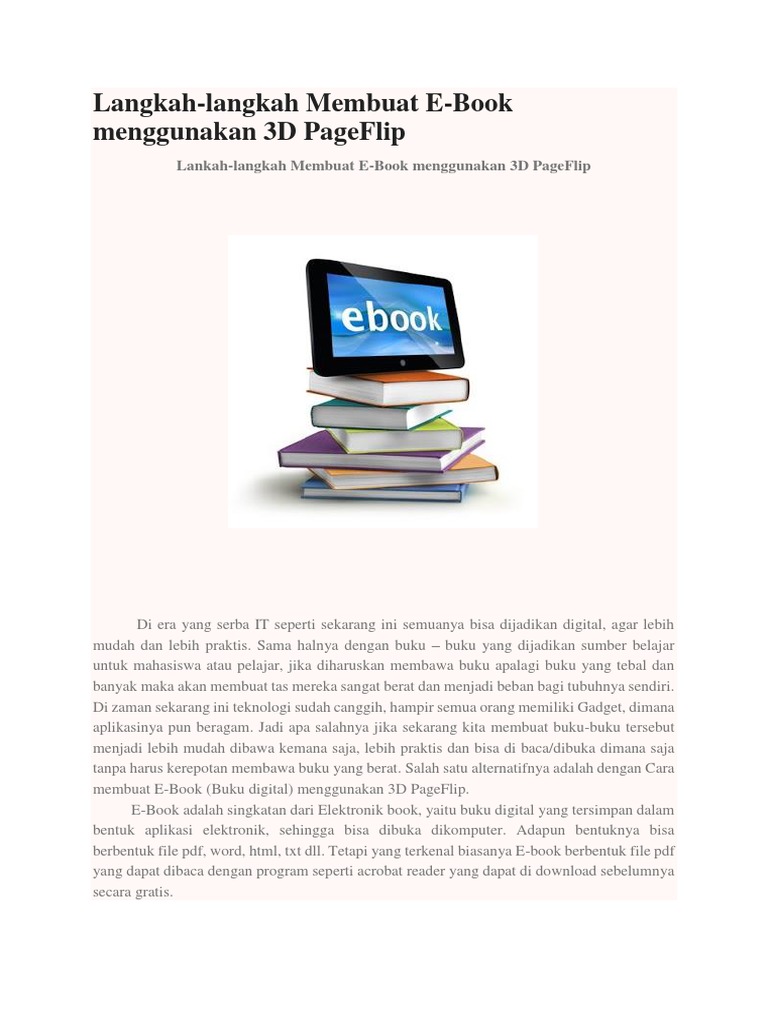 Langkah Membuat Buku Digital | PDF