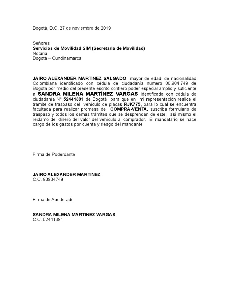 Poder Especial de CompraVenta | PDF