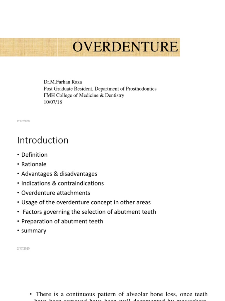 Overdenture | PDF