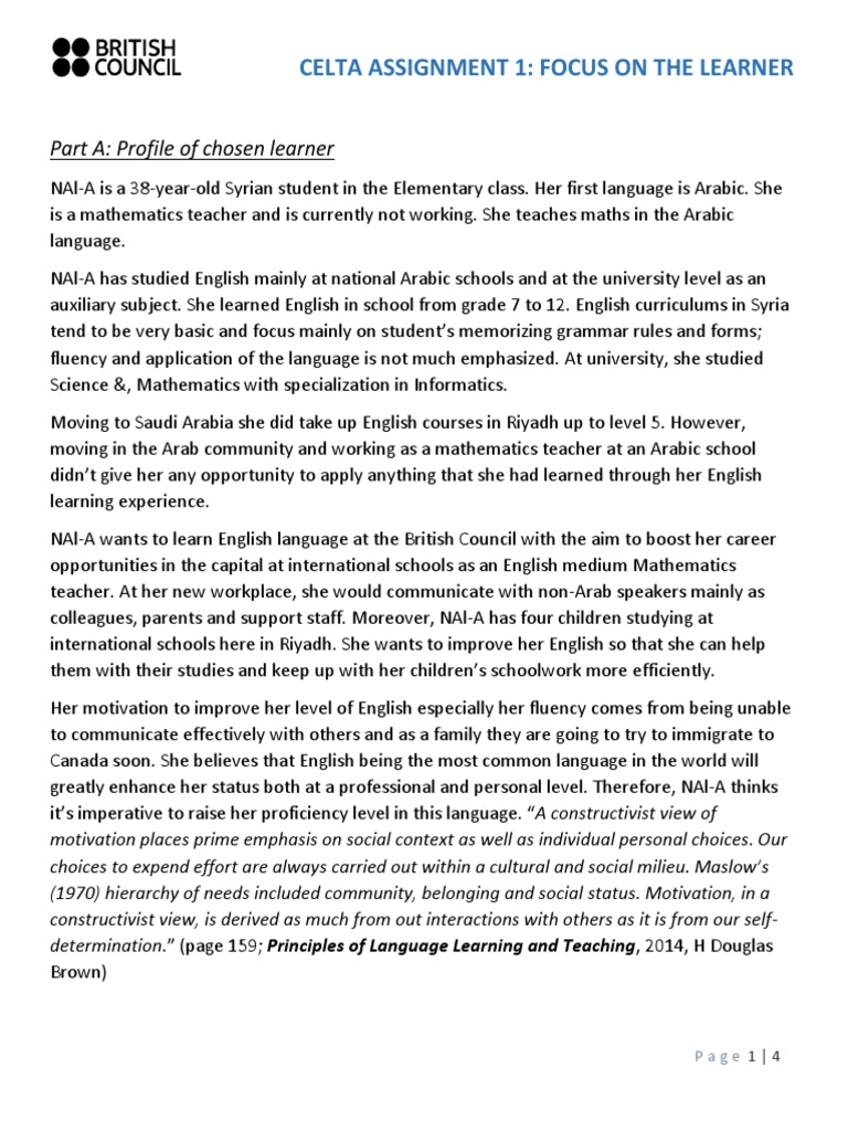 Celta Assignment 1 TMLF | PDF | Constructivism (Philosophy Of Education ...