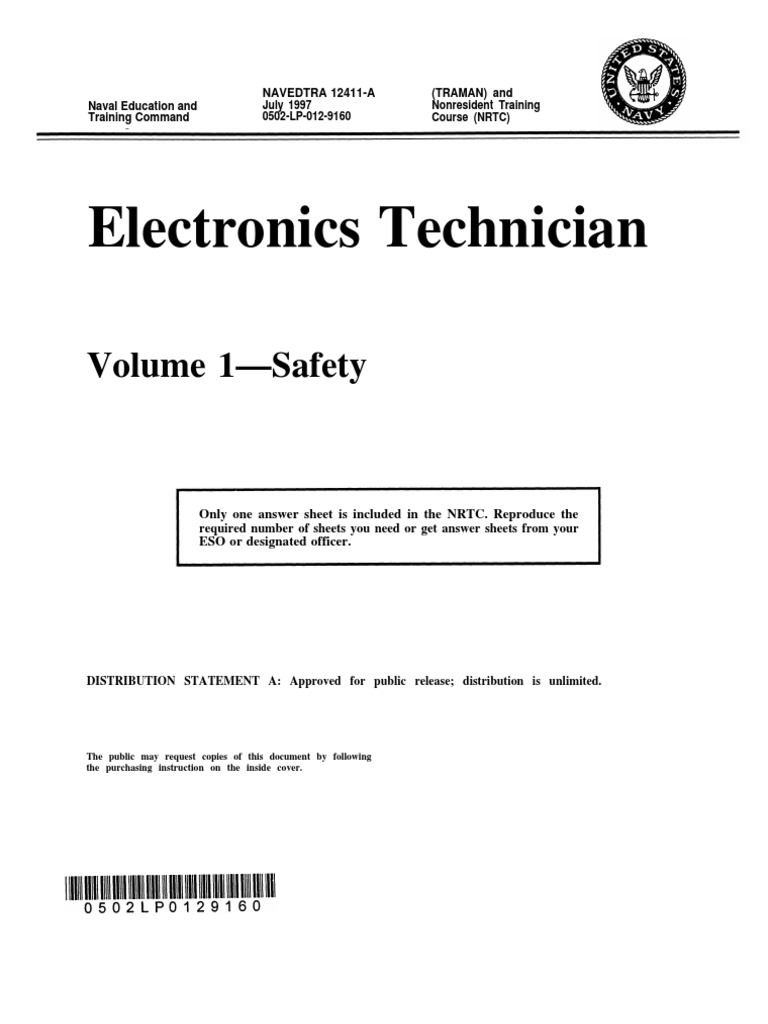 Et1 Electronics Technician - V1-Safety | PDF