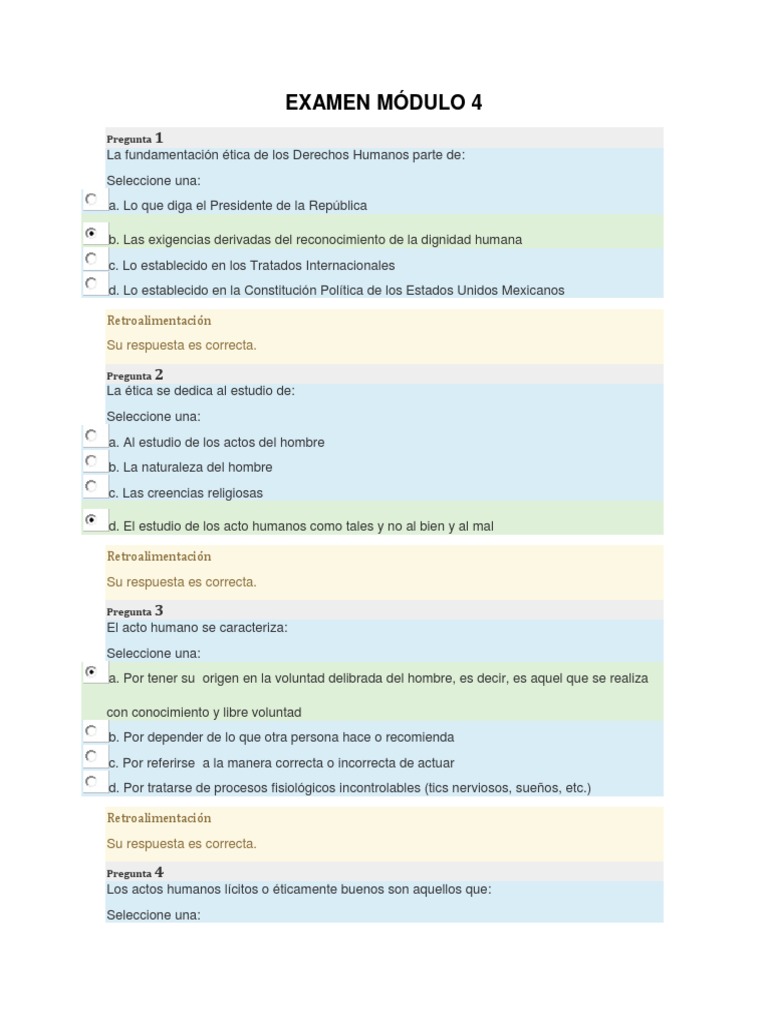 Examen Módulo 4 | PDF | Mal | Maestros