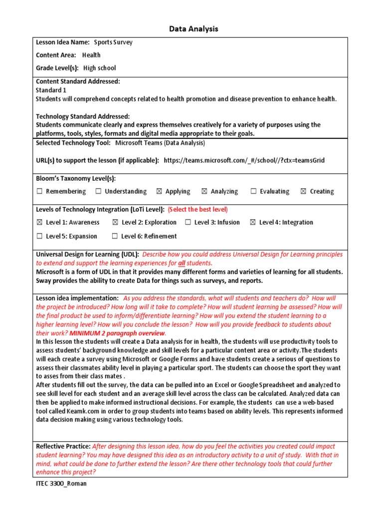 Data Analysis Lesson Plan | PDF