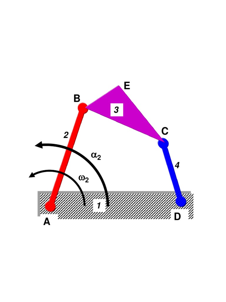 Graphical Velocity and Acceleration Analysis of A 4 Bar RRRR Linkage | PDF