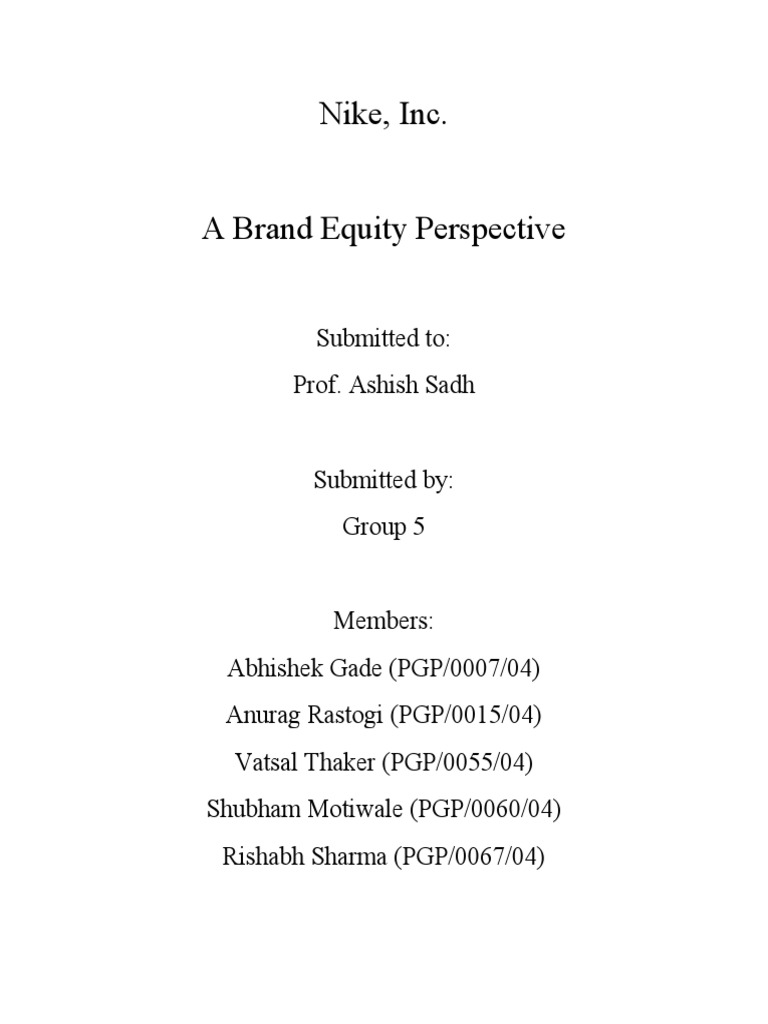 Nike Brand Equity Analysis | PDF | Brand | Nike