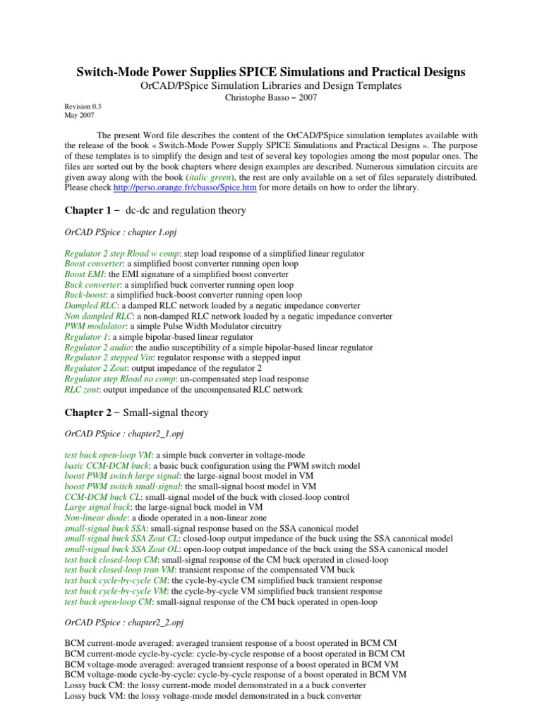 Library File Description OrCAD PSpice | PDF | Operational Amplifier ...
