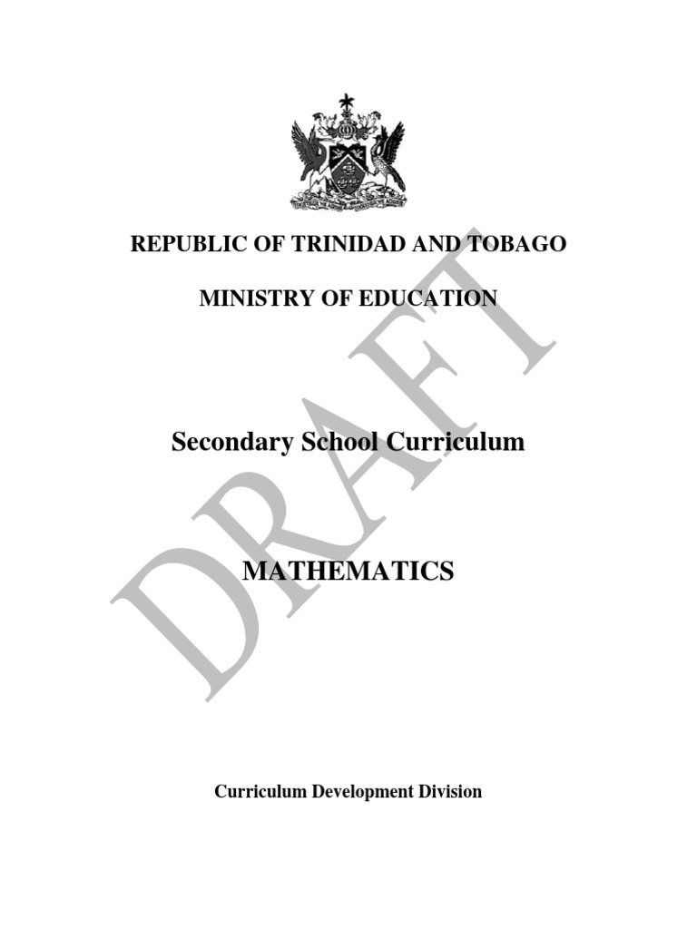 Forms 1 - 3 Syllabus Trinidad and Tobago | PDF | Curriculum ...