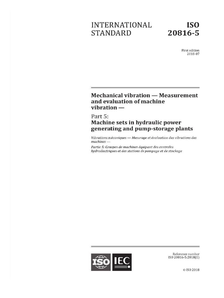 Norma ISO 20816-5 - 2018 Mechanical Vibration Part 5 | PDF