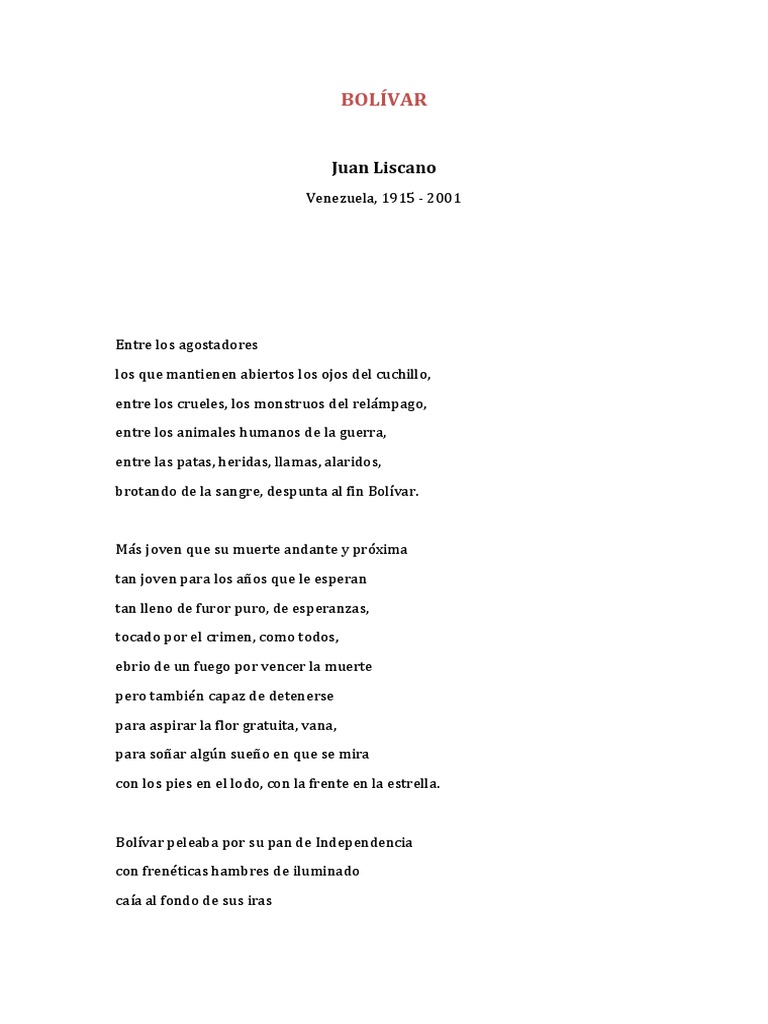 Juan Liscano | PDF | Naturaleza