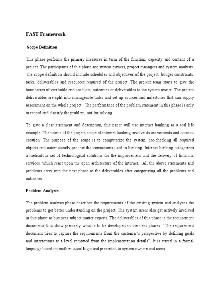 FAST Framework: Scope Definition | PDF | Web Server | Internet & Web