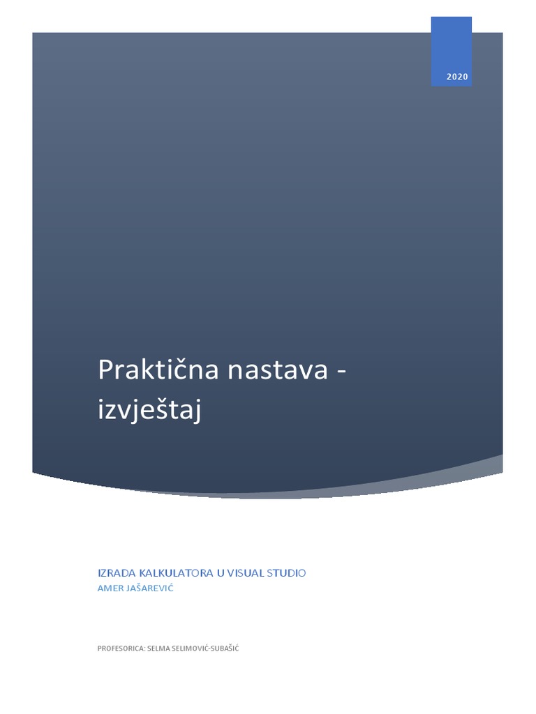 Amer Jasarevic Izvjestaj | PDF