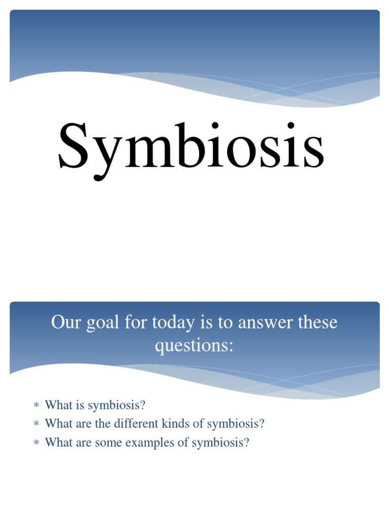 Symbiosis PPT Pres | PDF | Symbiosis | Community Ecology