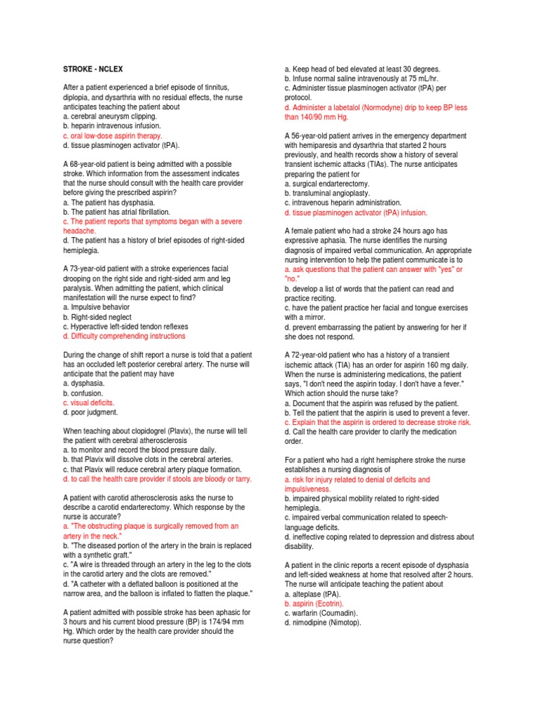 NCLEX StrokeSeizure | PDF | Stroke | Epilepsy