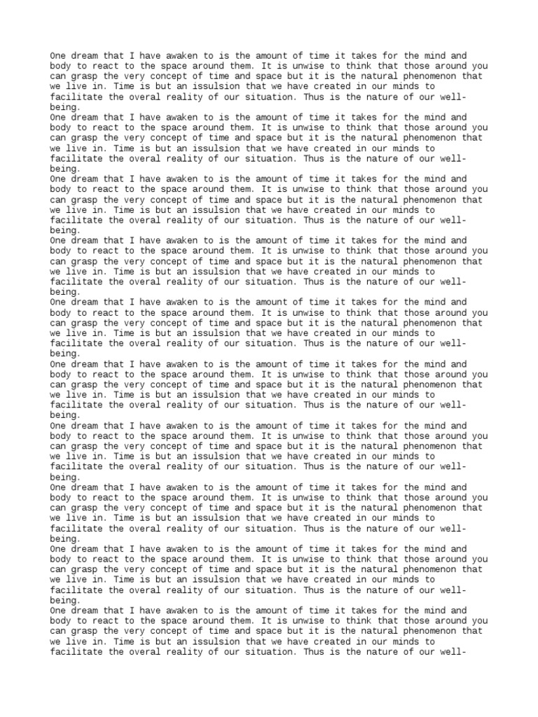 A Creation of Time and Space | PDF | Time | Mind