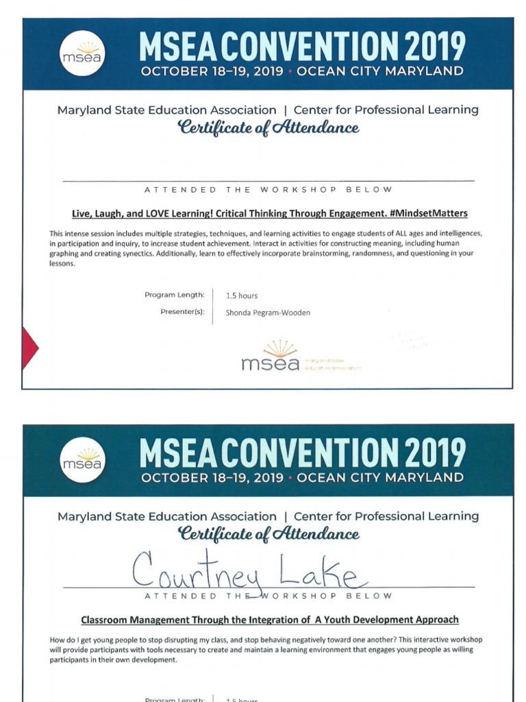 Msea PD Certificates | PDF