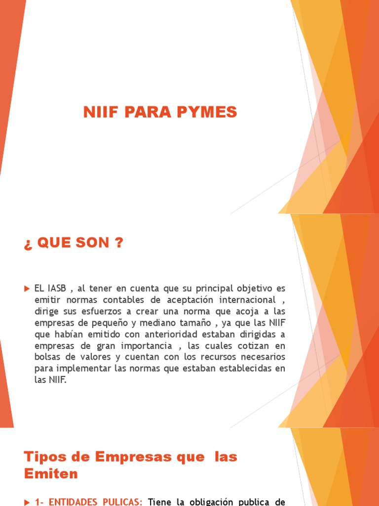 Niif para Pymes | PDF | normas internacionales de INFORMACION ...