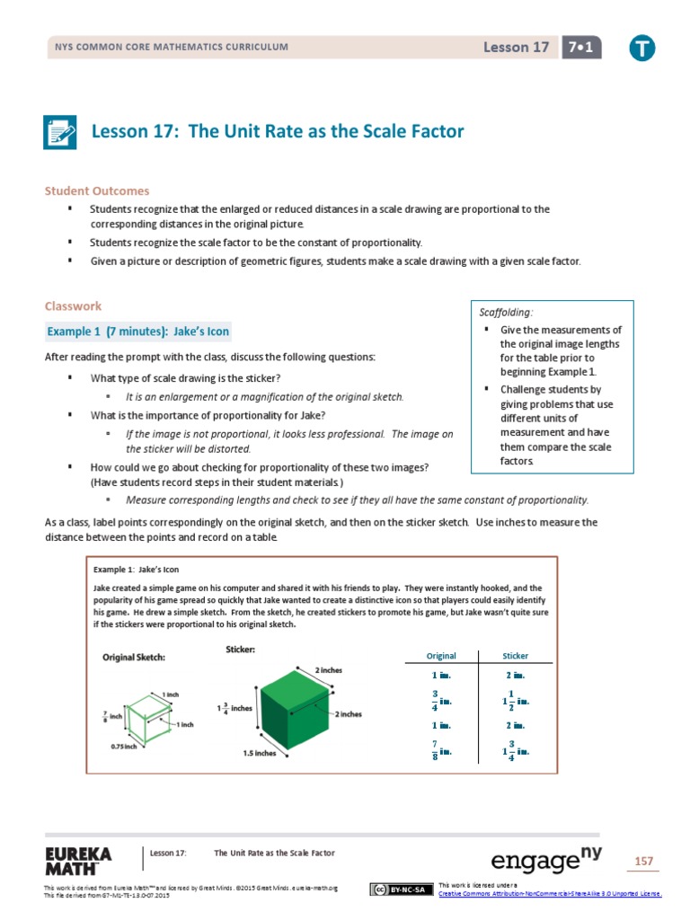 Math g7 m1 Topic D Lesson 17 Teacher PDF | PDF | Common Core State ...