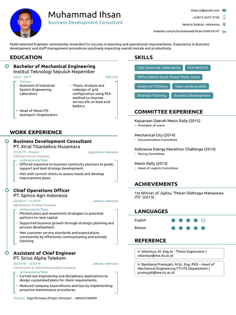 Muhammad Ihsan Resume | PDF | Business Development | Engineering