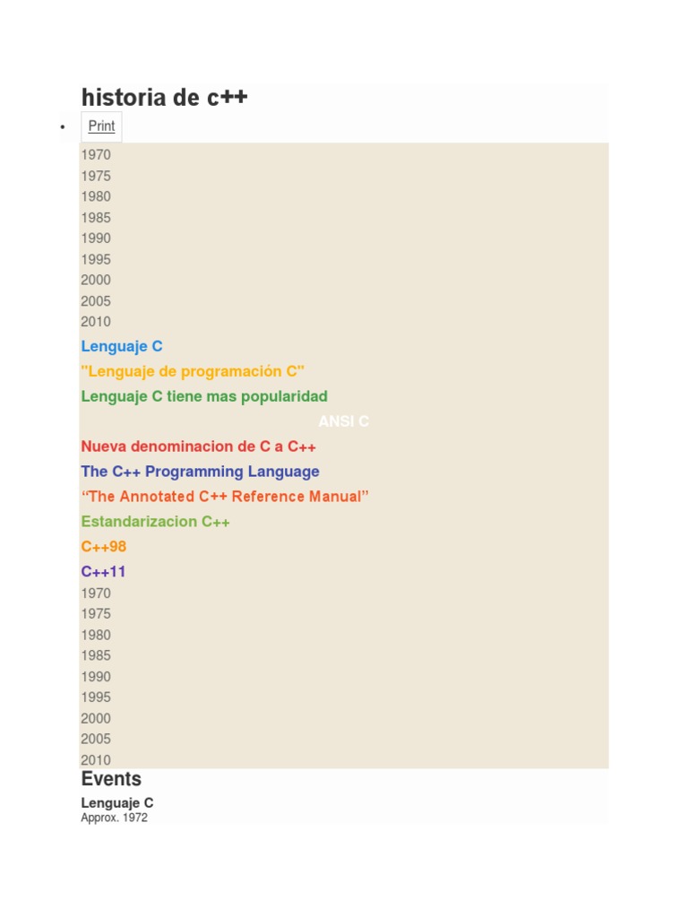 Historia de C y C++ | PDF
