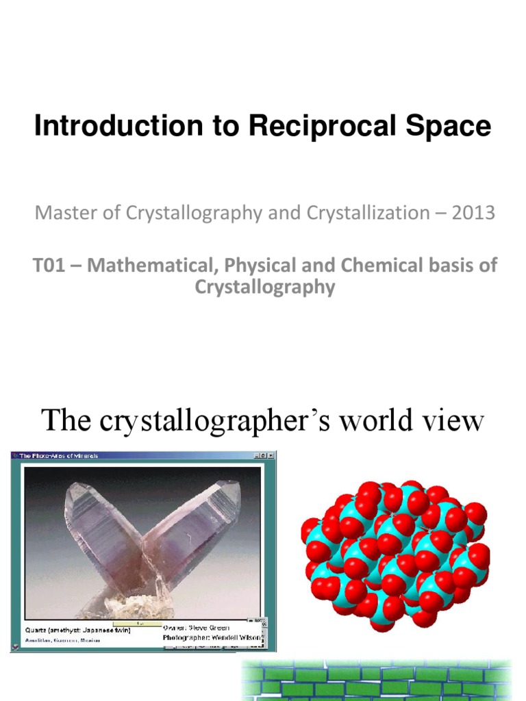 Reciprocal Space PDF | PDF | Crystal Structure | Mineralogy