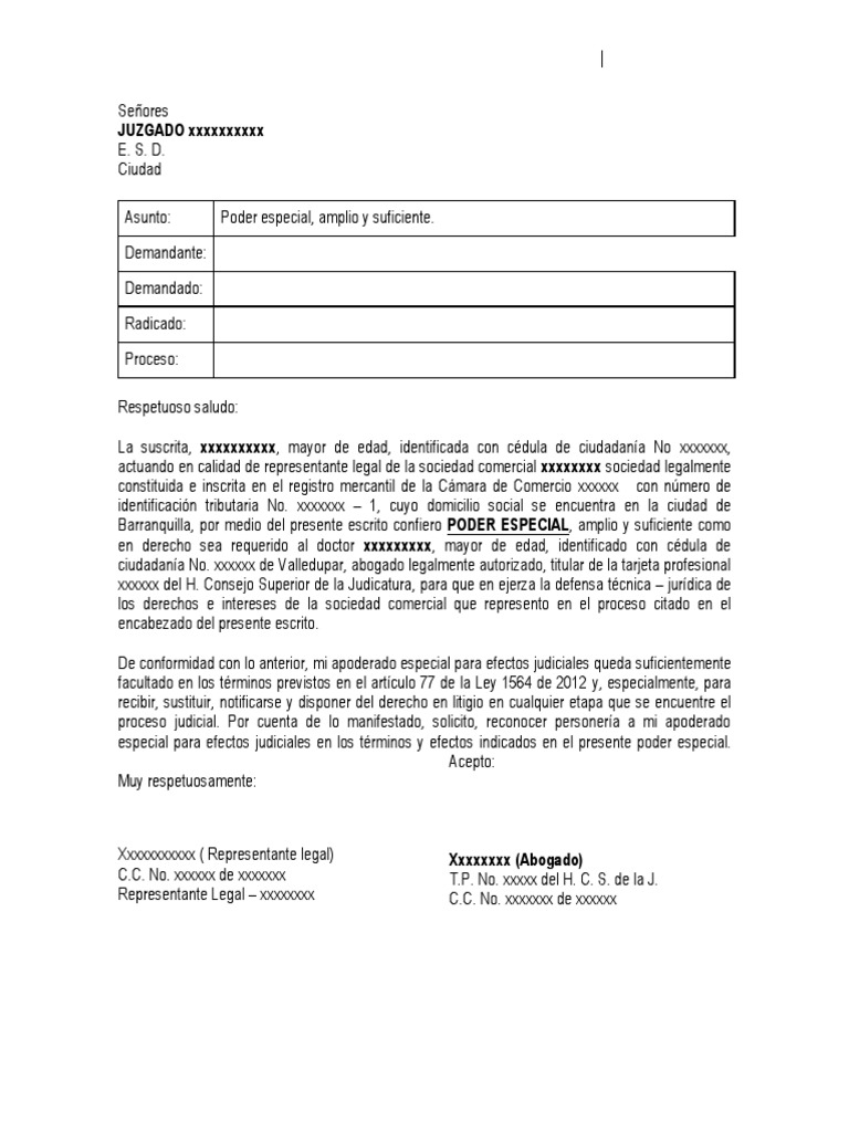Poder Especial, Amplio y Suficiente | PDF