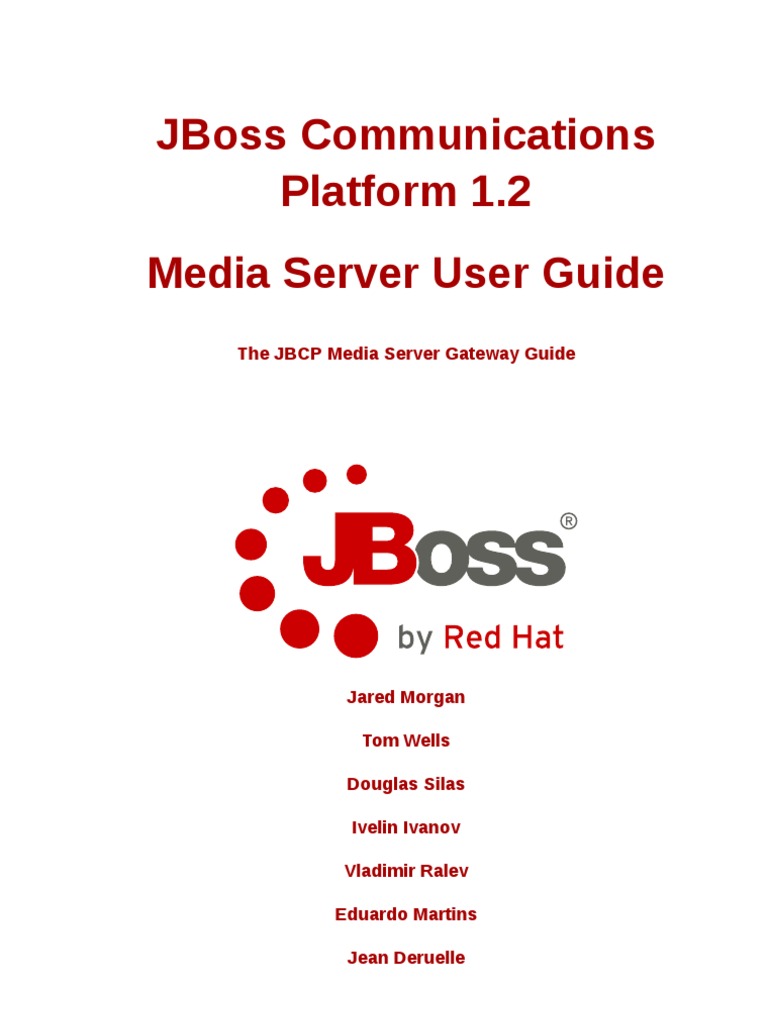 JBoss Communications Platform-1.2-Media Server User Guide-En-US | PDF ...