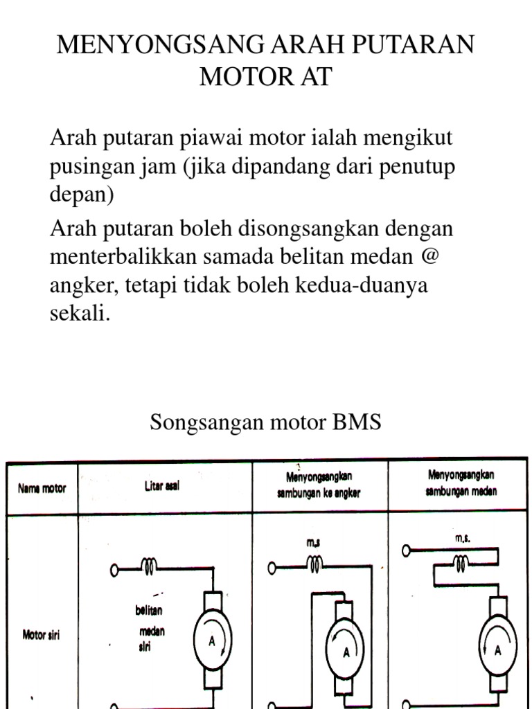 Menyongsang Arah Putaran Motor at | PDF