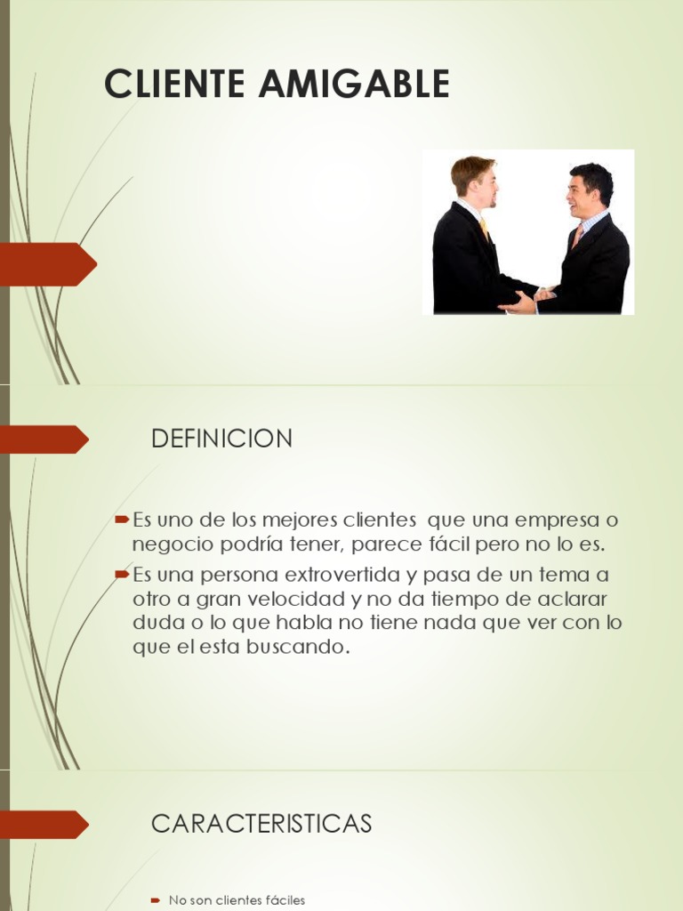 Características del Cliente Amigable | PDF | Crecimiento personal y ...