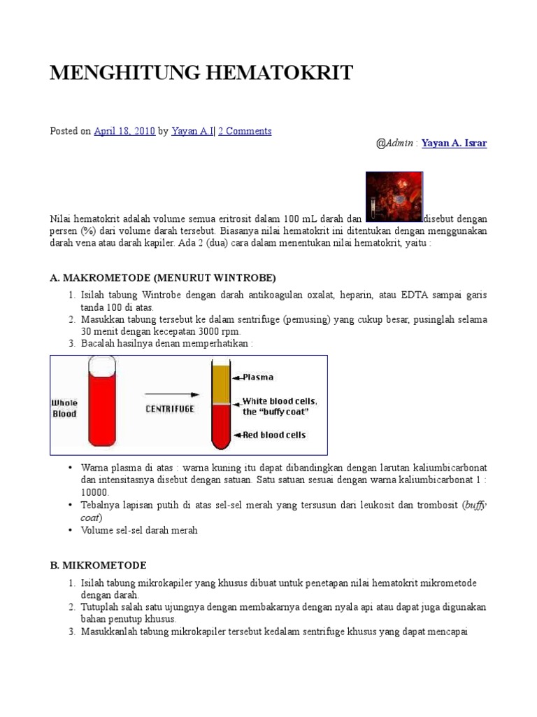 Menghitung Hematokrit | PDF