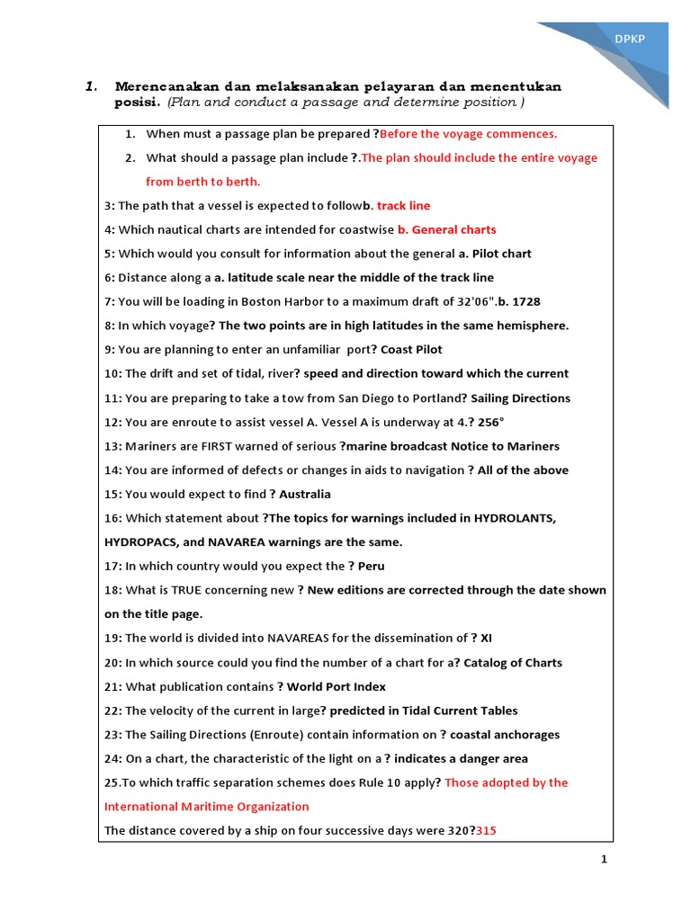 Plan and Conduct A Passage and Determine Position | PDF
