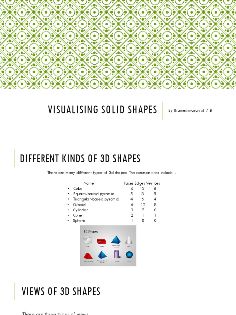 Visualising A Solid Shape | PDF | Home & Garden