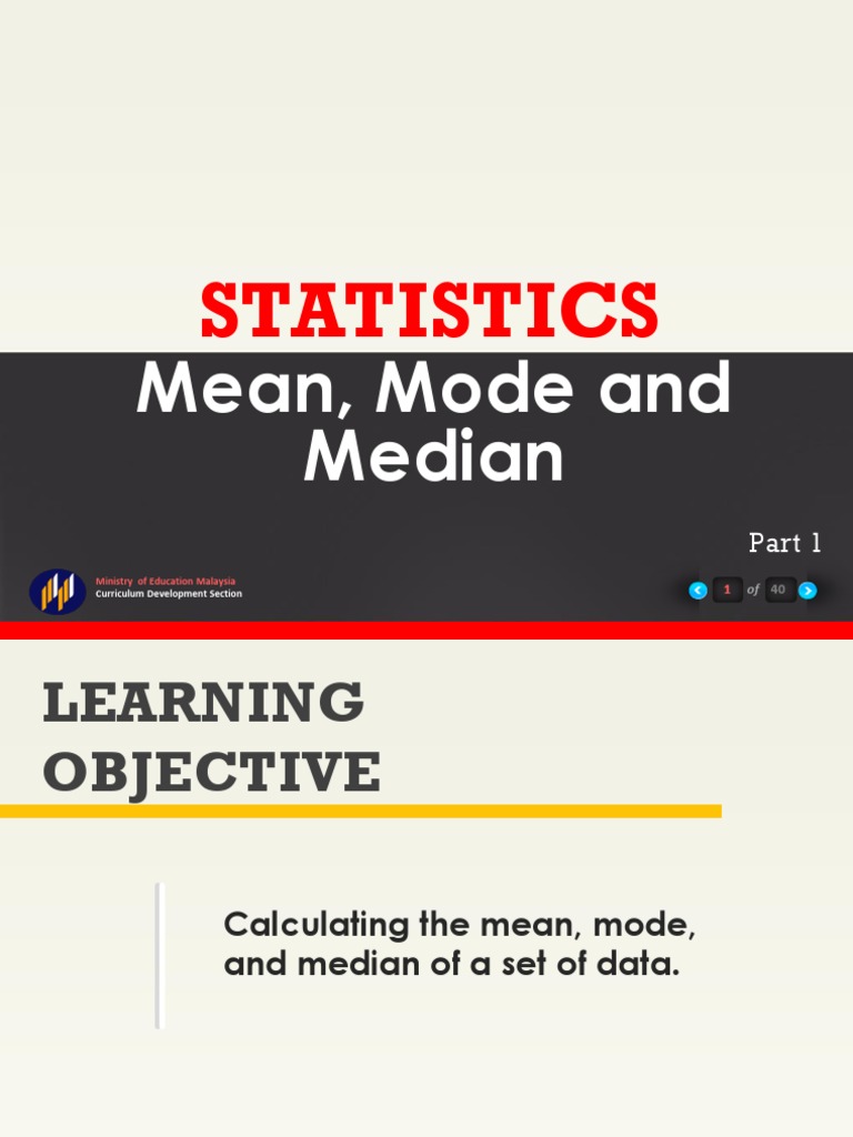 M04 Statistics PPT 1 | Download Free PDF | Mean | Mode (Statistics)