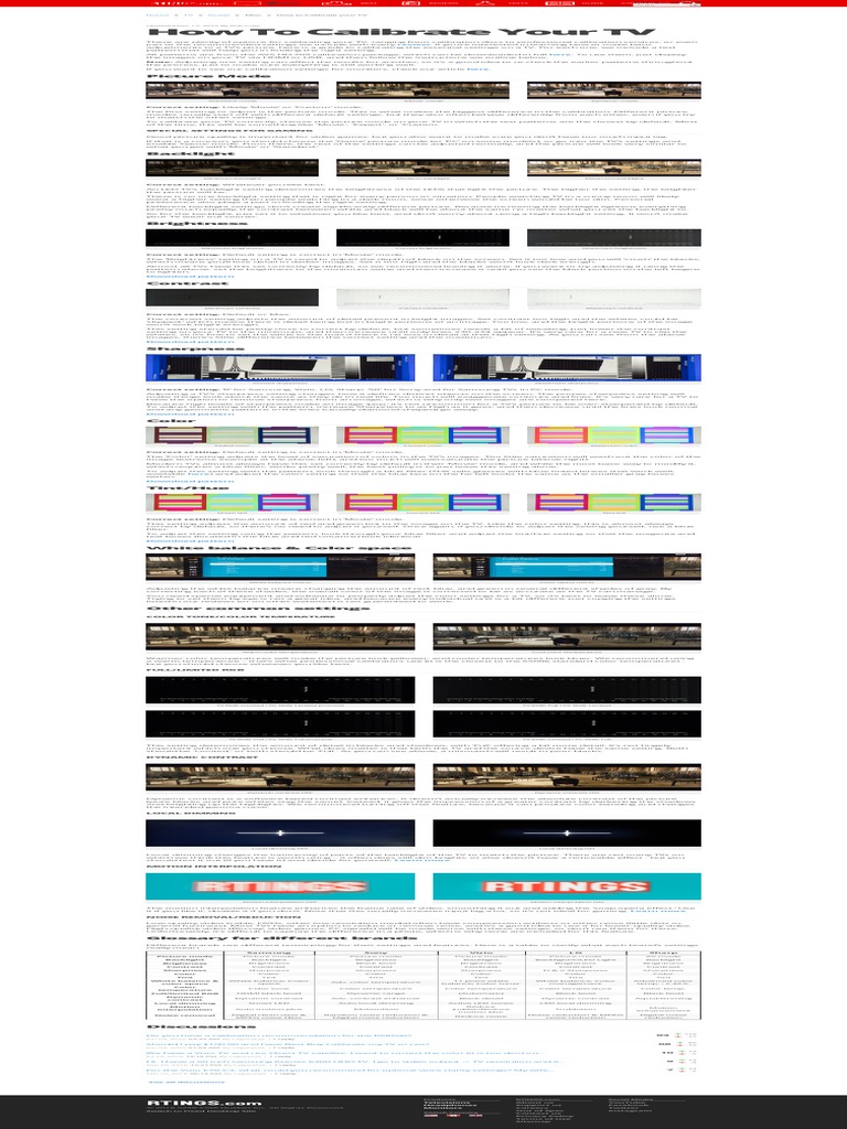 How To Calibrate Your TV PDF | PDF | Rgb Color Model | Color Balance