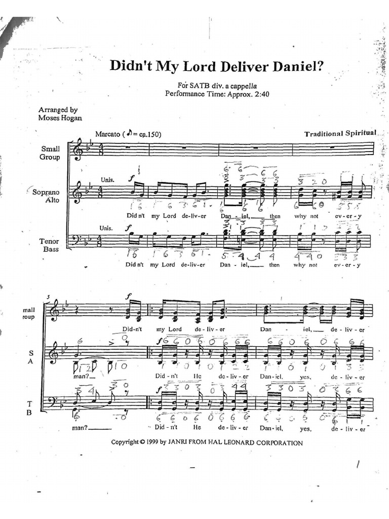 Didn T My Lord Deliver Daniel Pdf