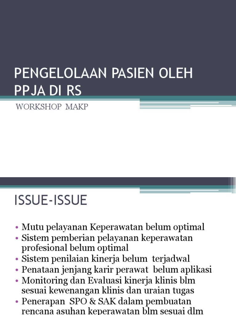 Ws. Pengelolaan Pasien Oleh Ppja Di RS | PDF