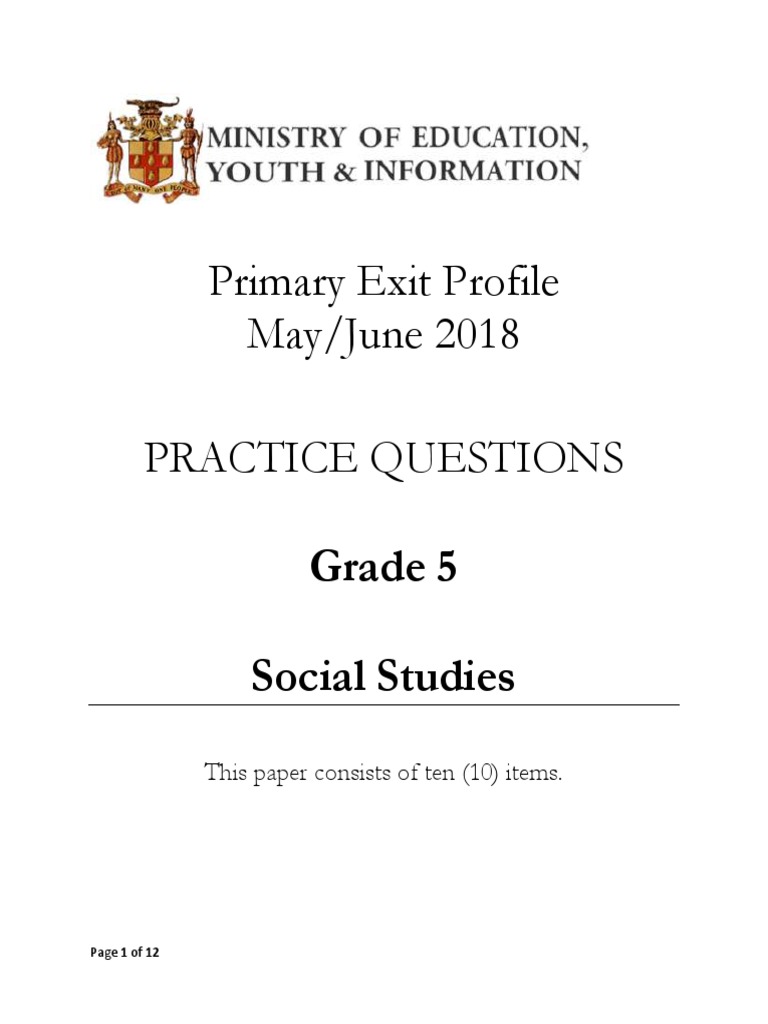 Grade 5 CBT Social Studies Grade 5 Practice July 4 2018 Reviewed | PDF ...