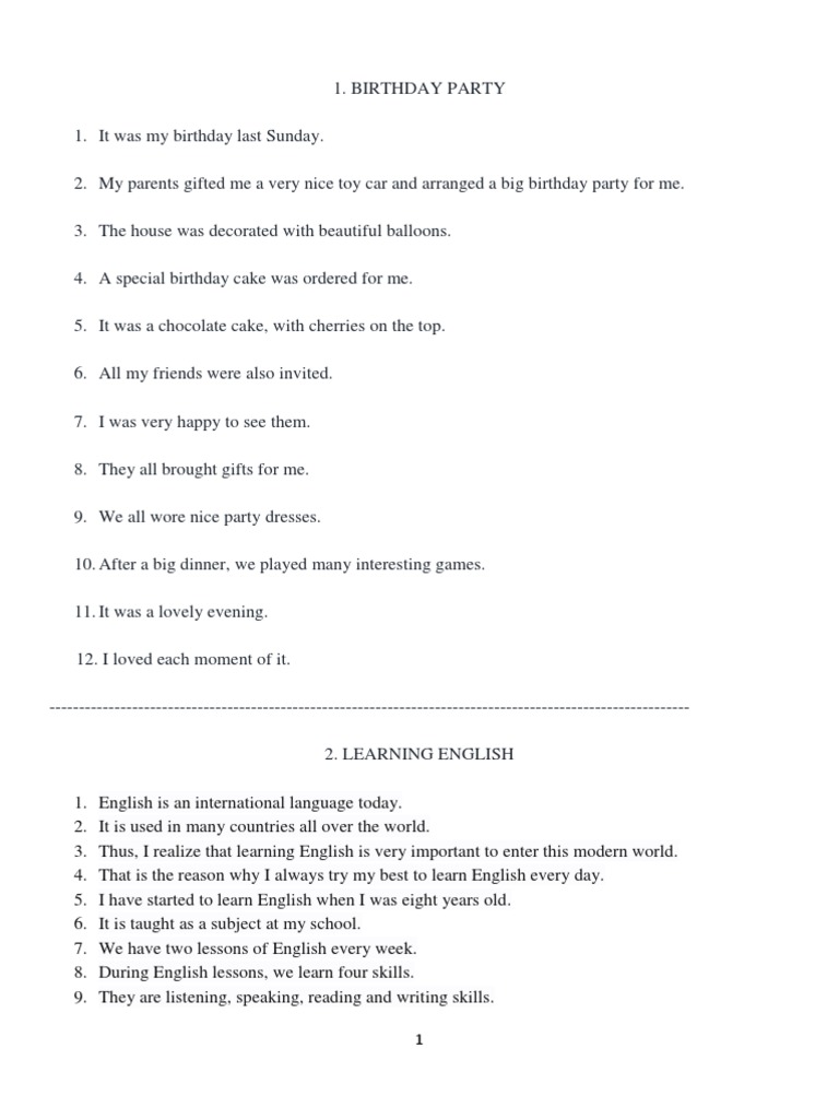 Birthday Party | PDF | English Language | Holiday Or Vacation