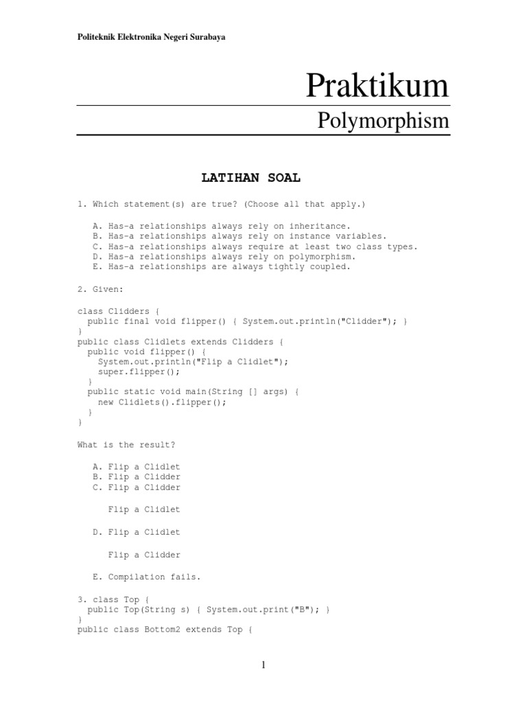 P - Latihan Soal OOP | PDF | Models Of Computation | Software Development