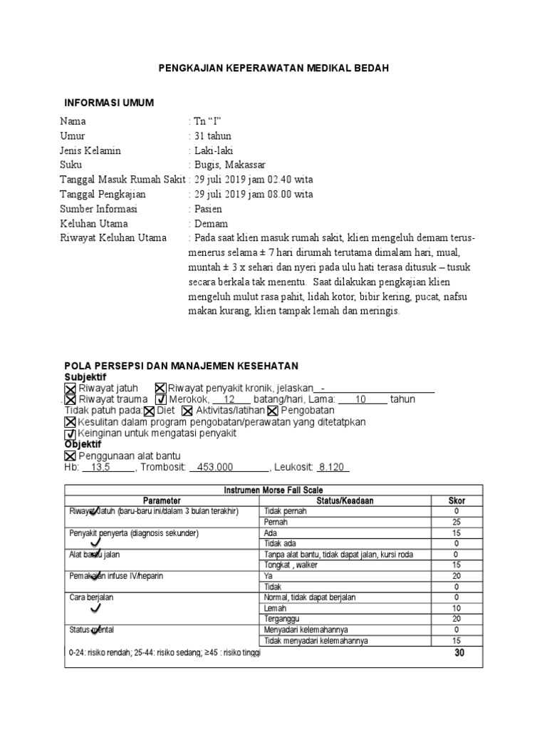 Pengkajian Keperawatan Medikal Bedah Revisi | PDF
