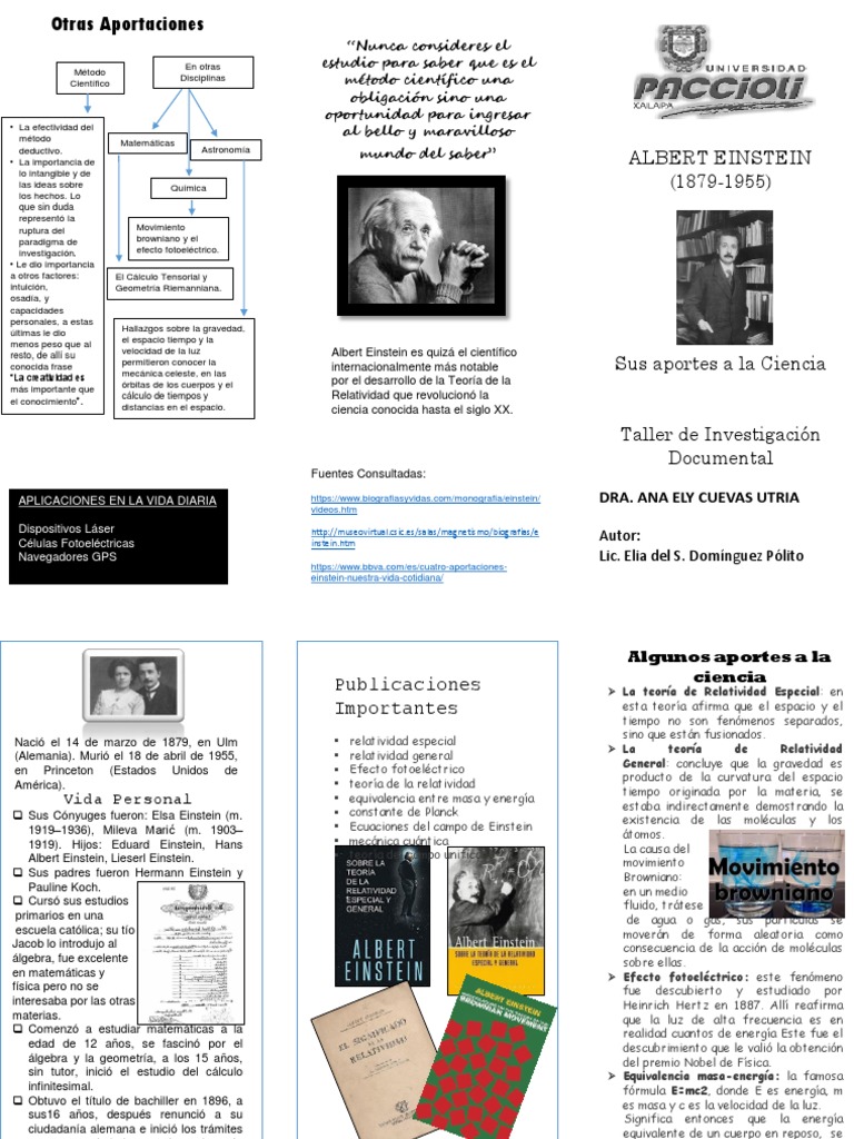 Triptico 1 Albert Einstein | PDF