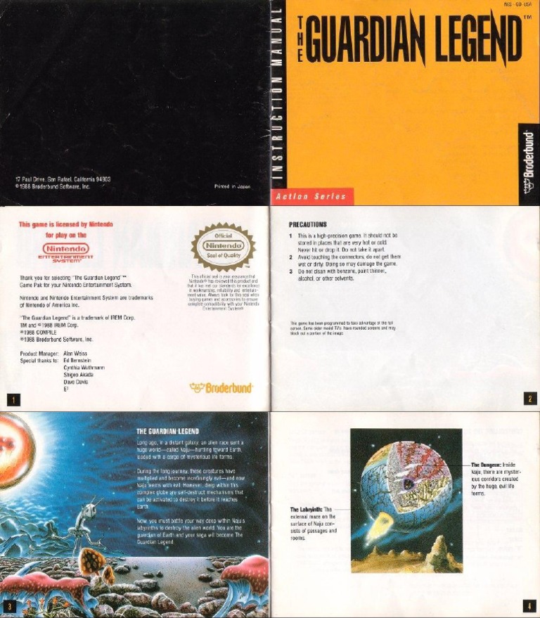 The Guardian Legend Game Manual | PDF