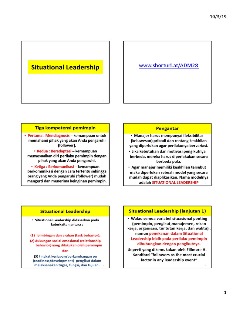 Situational Leadership 2019 | PDF