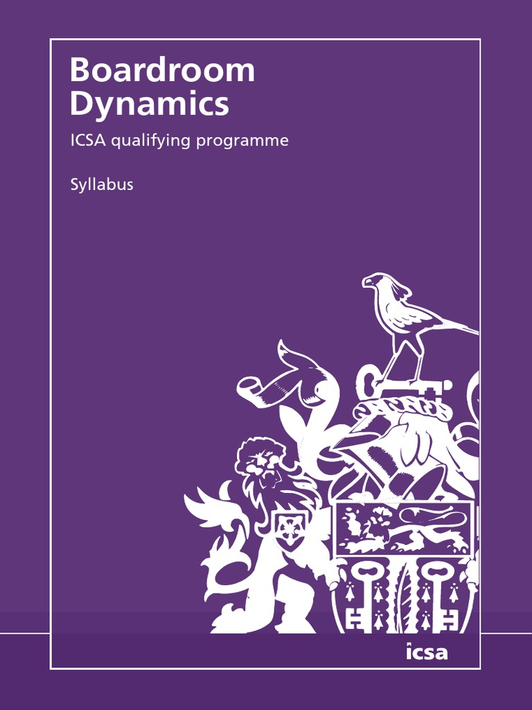 Boardroom Dynamics Syllabus | PDF | Board Of Directors | Governance
