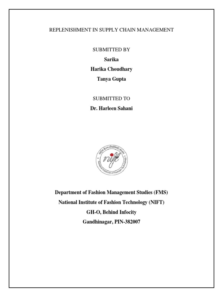 Replenishment in Supply Chain | PDF