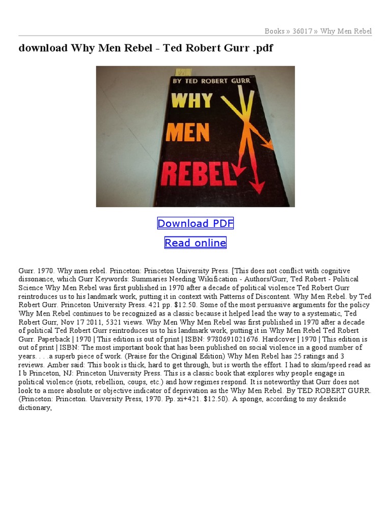 Why Men Rebel | PDF