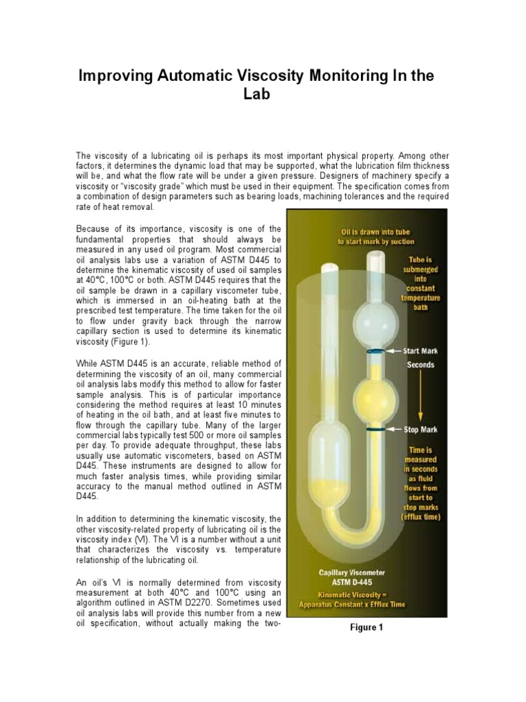 Improving Automatic Viscosity Monitoring in The Lab | PDF | Motor Oil ...
