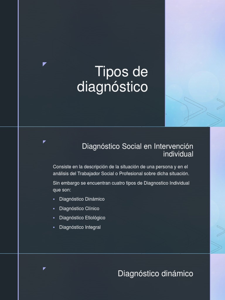 Tipos de Diagnóstico | PDF | Trabajo Social | Comportamiento organizacional