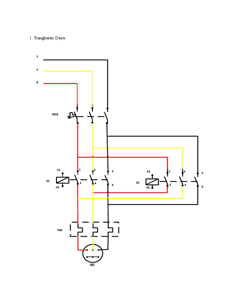 Rangkaian Motor Listrik 3 Phasa Menggunakan Sistem Running Jogging ...